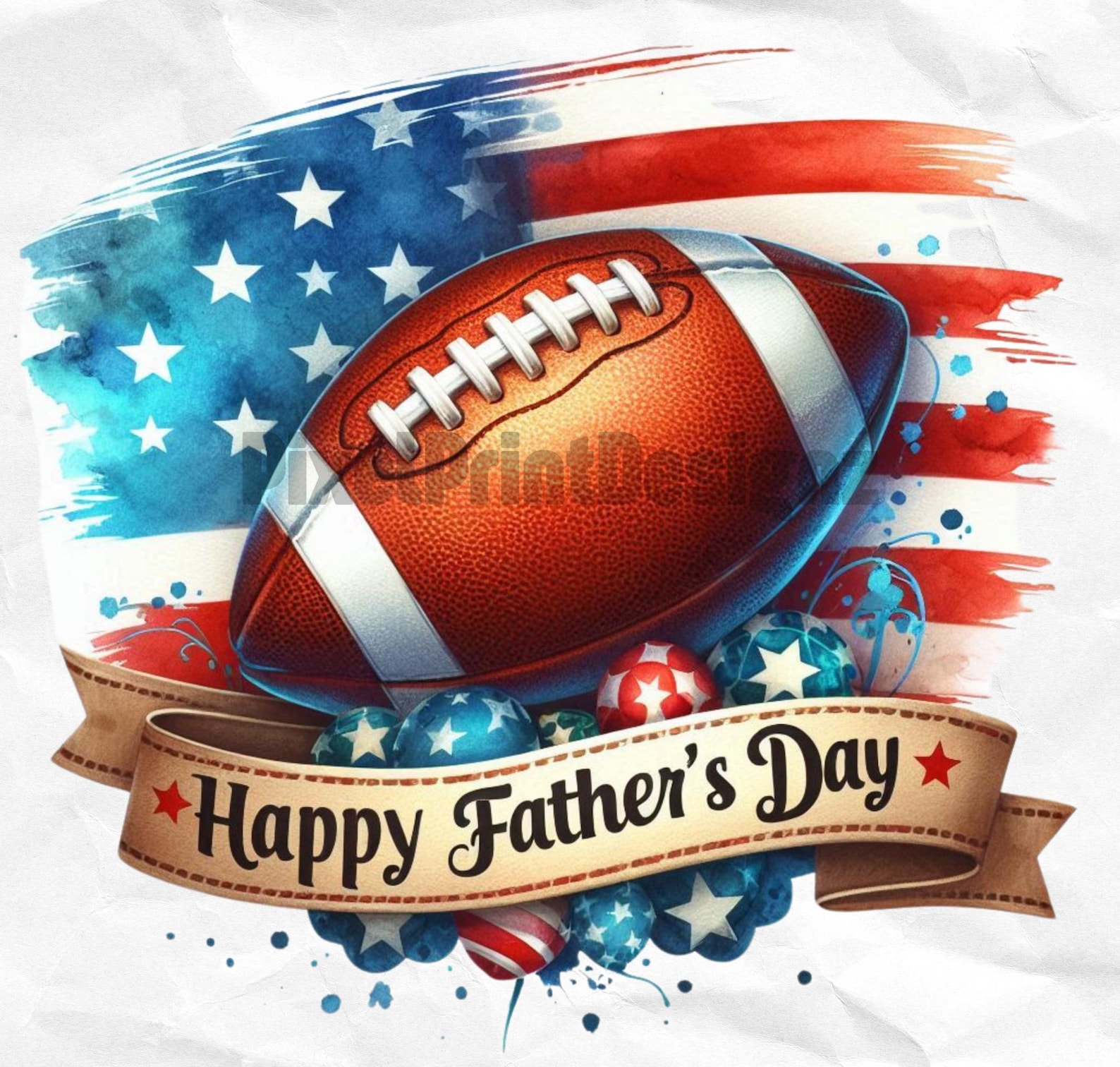 Fathers Day Sports Banners Clipart Bundle, Watercolor Transparent ...
