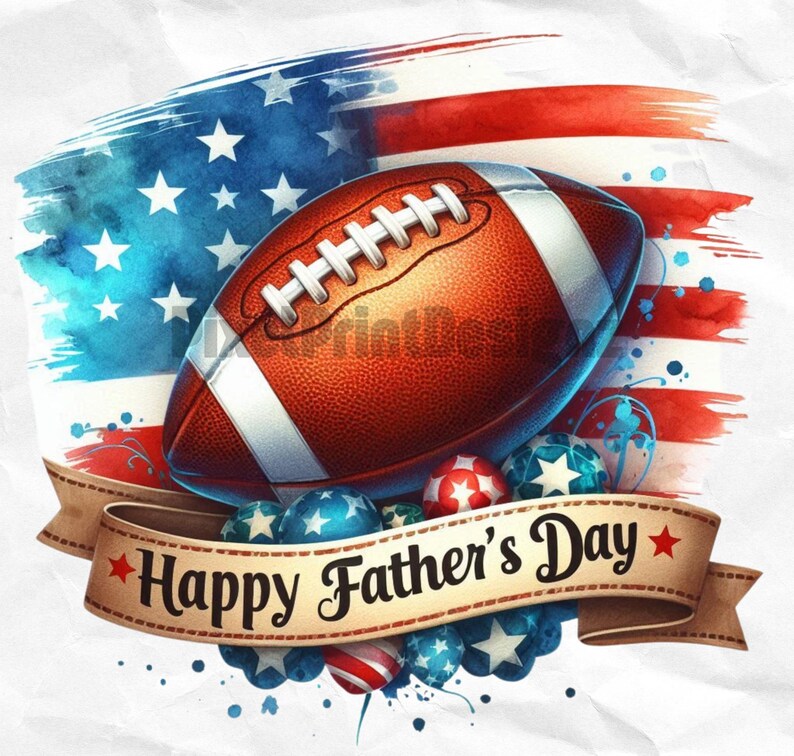 Fathers Day Sports Banners Clipart Bundle, Watercolor Transparent ...