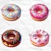 Donuts Clipart Bundle, Watercolor Transparent Background Cake Graphics ...
