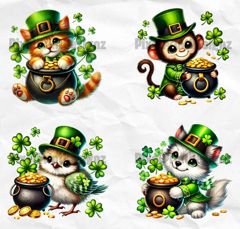 Saint Patricks Day Animal Clipart St. Patricks Day Graphics Animal St ...