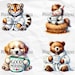 Cute Coffee Animal Clipart Bundle Coffee Graphics Funny Relatable Clip ...