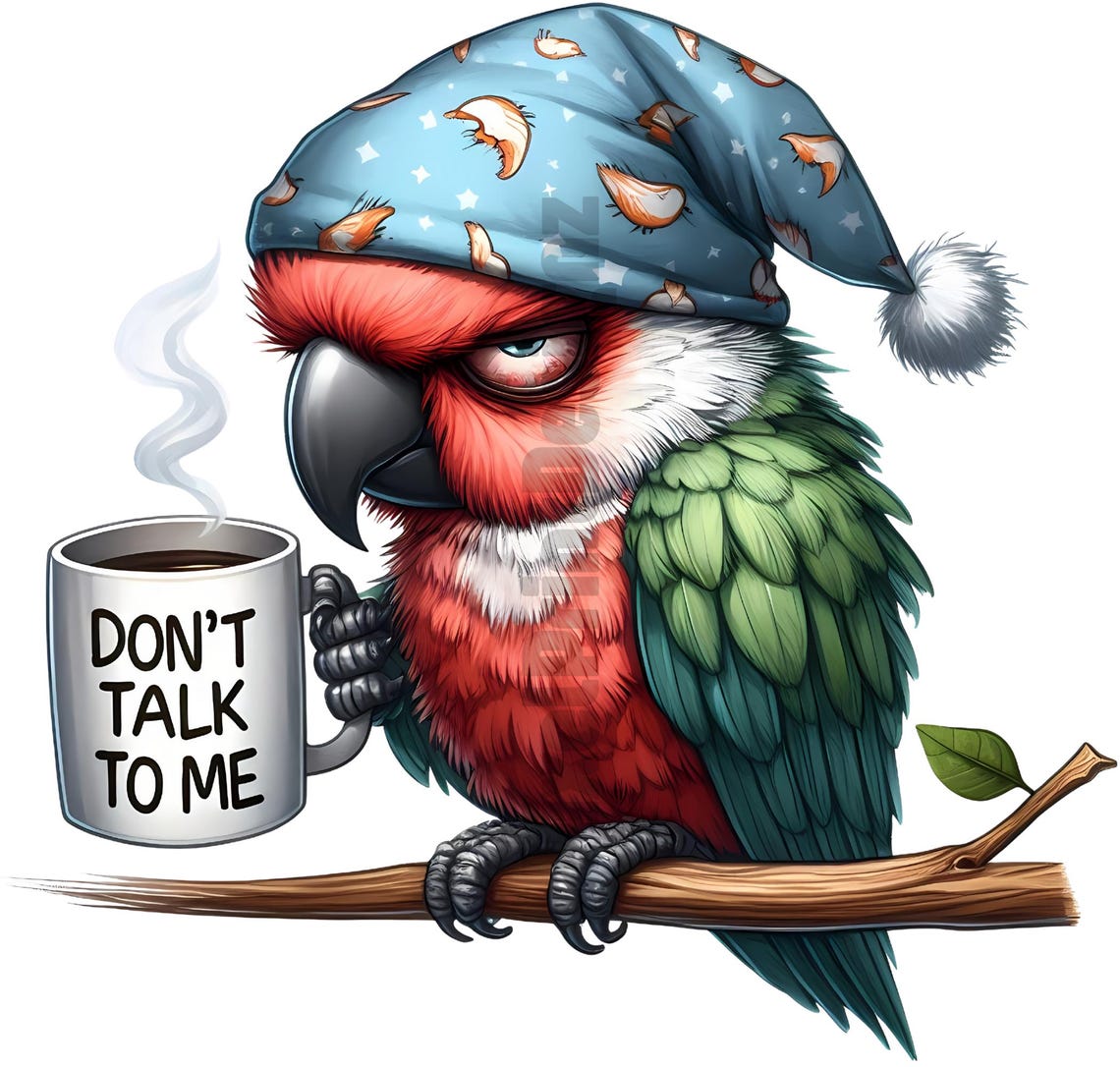 Relatable Morning Clipart Animal Grumpy Graphic Funny Office Clipart ...