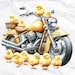 Easter Motorcycle Clipart Bundle, Easter Bunny Biker Graphics, Easter ...