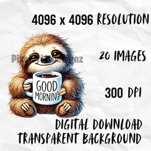 Cute Coffee Animal Clipart Bundle Coffee Graphics Funny Relatable Clip ...