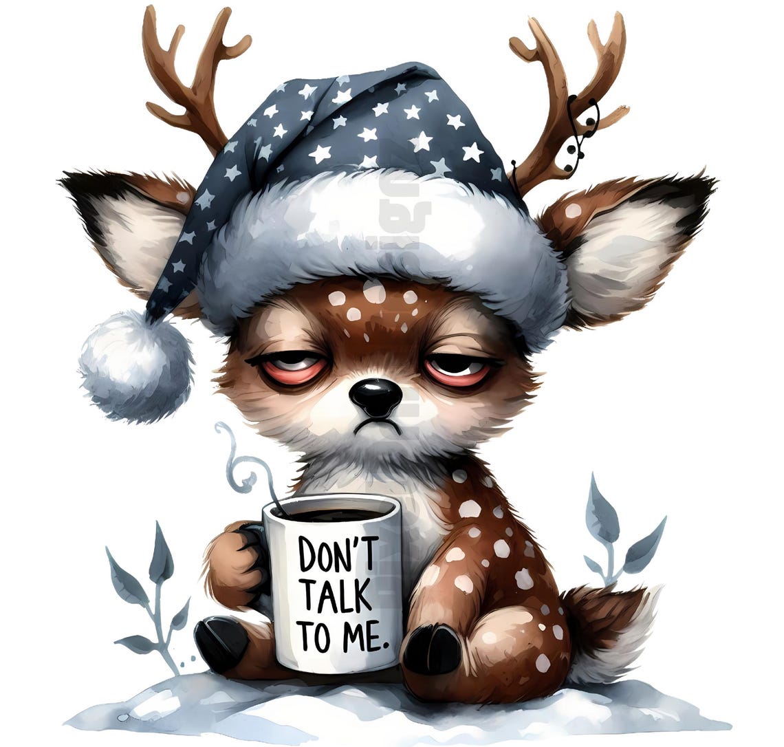 Relatable Morning Clipart Animal Grumpy Graphic Funny Office Clipart ...