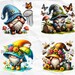 Cute Spring Gnomes Clipart Bundle, Nature Gnome Watercolor Graphics ...
