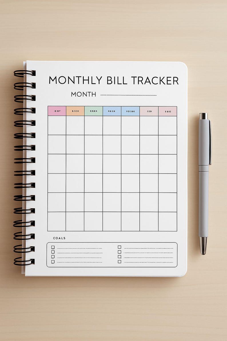 Printable Monthly Budget Tracker - Etsy