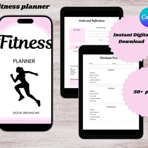 Fit in Pink: A Vibrant Digital Planner for Wellness - Etsy