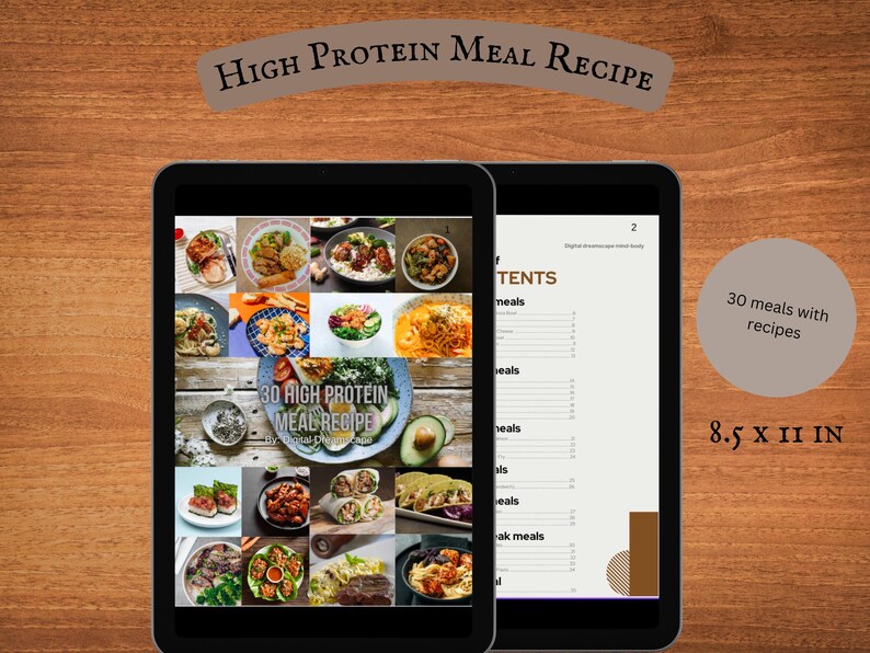 High-protein Recipe Book , Low-cal Recipes for Healthy Living - Etsy