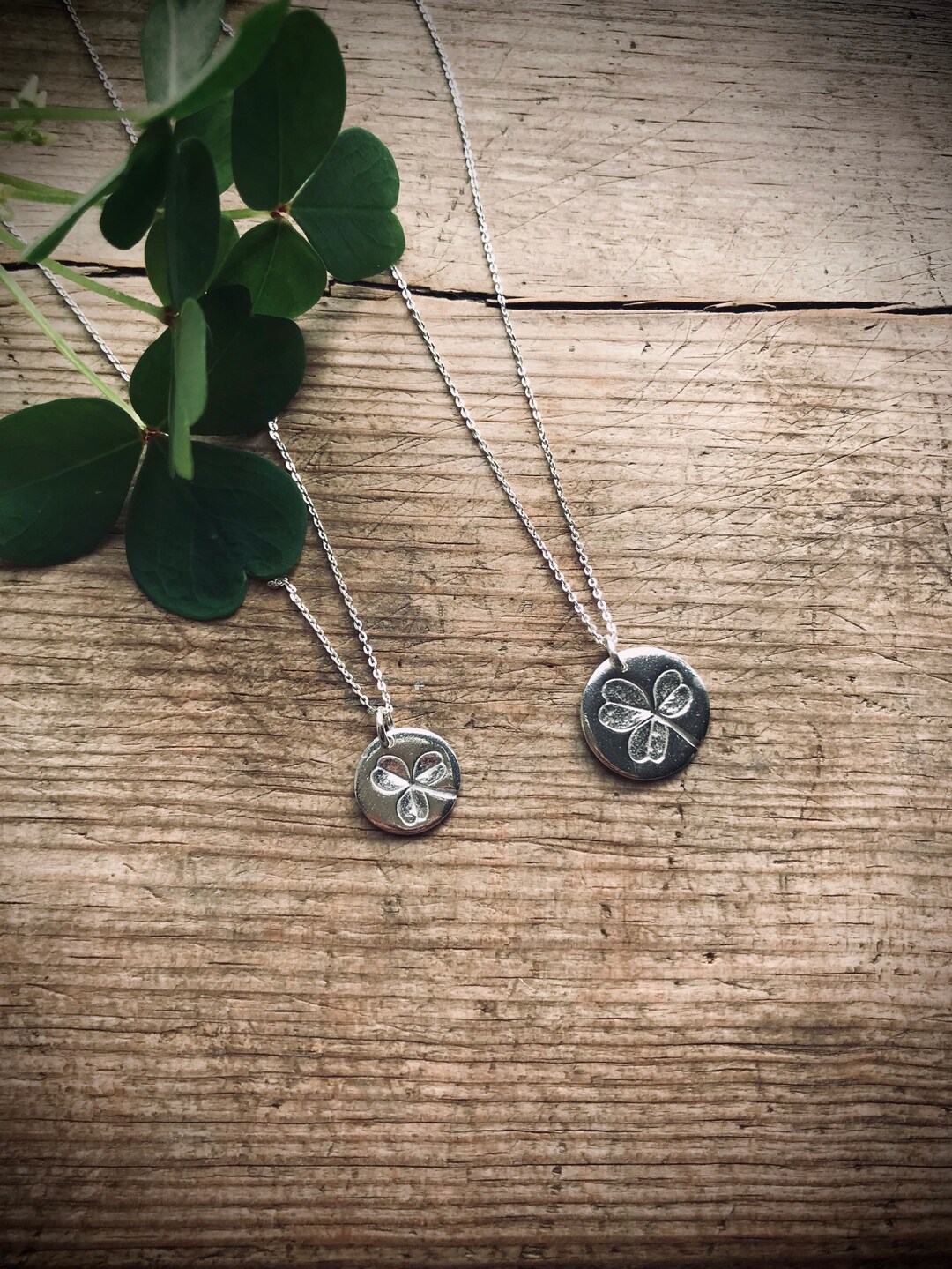 Silver Shamrock Necklace, Shamrock Charm, Good Luck Charm, Celtic ...