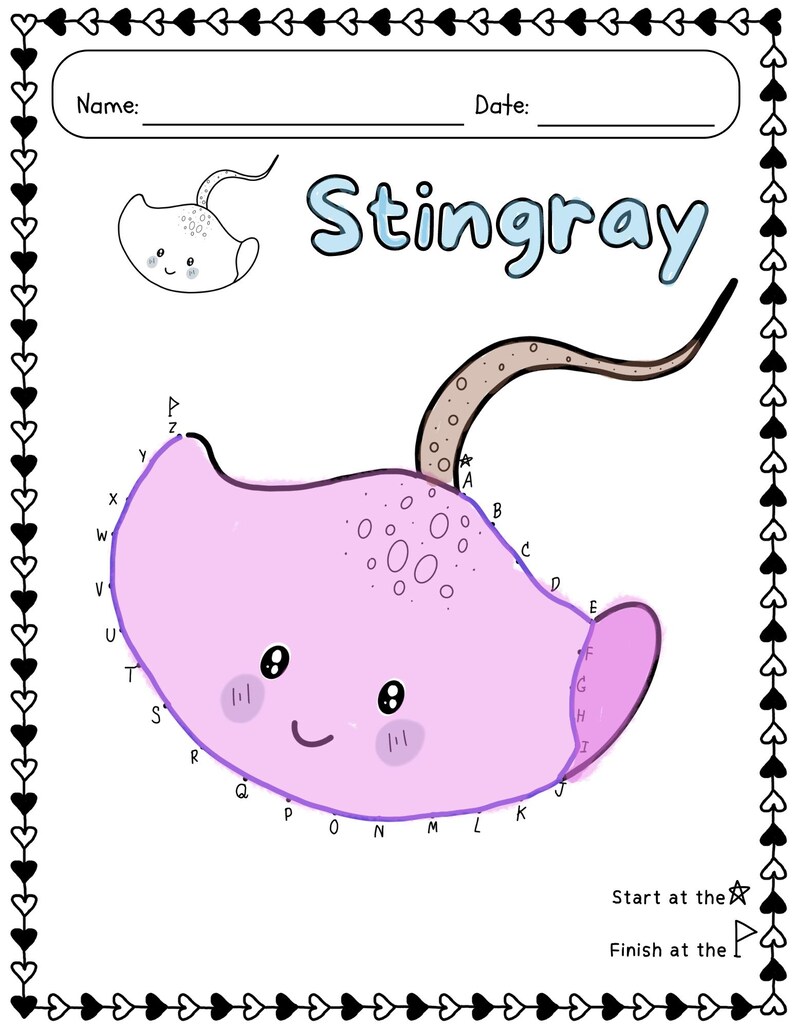 Ocean Animals Connect the Dots - Dot to Dot Alphabet Worksheets ...