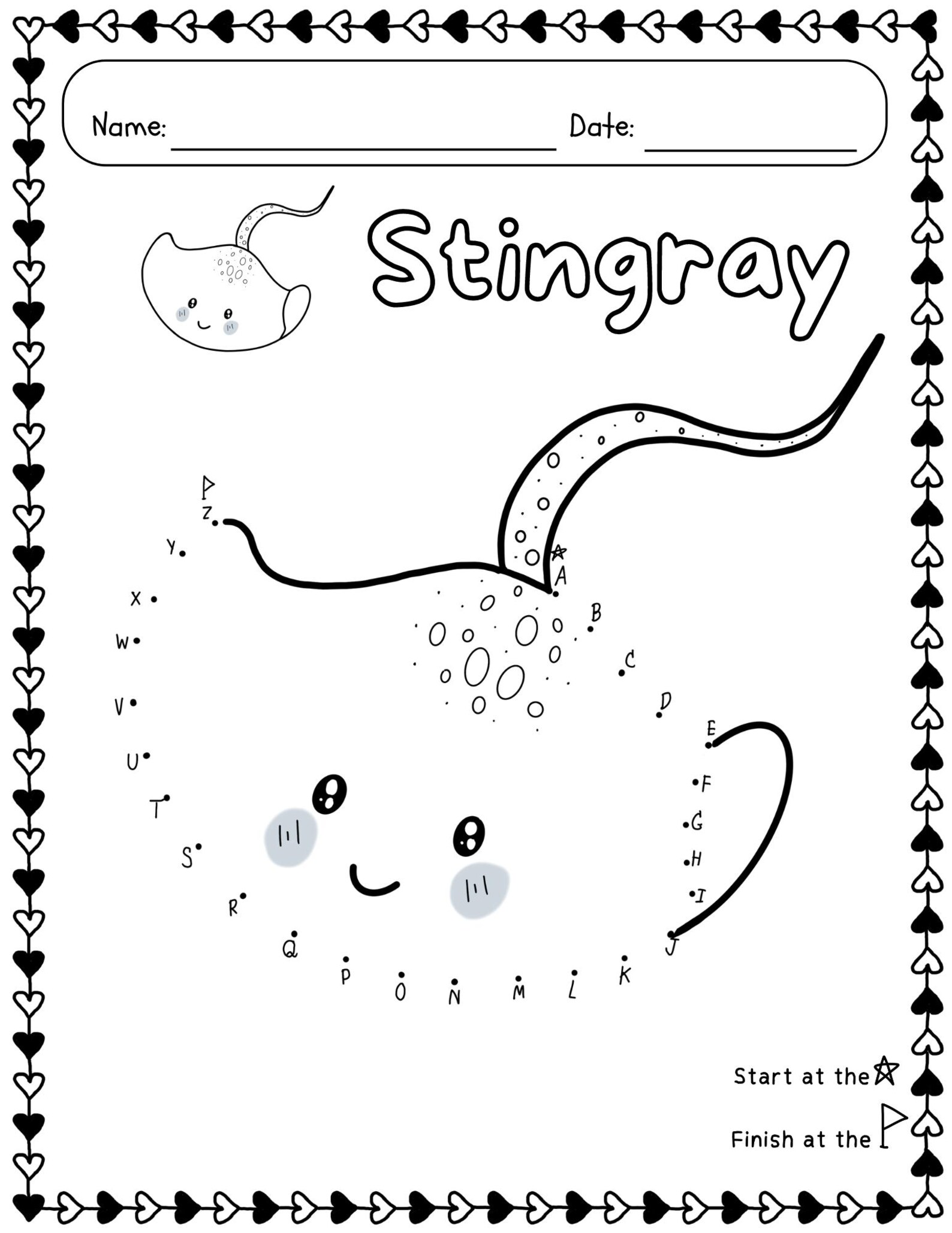 Ocean Animals Connect the Dots - Dot to Dot Alphabet Worksheets ...