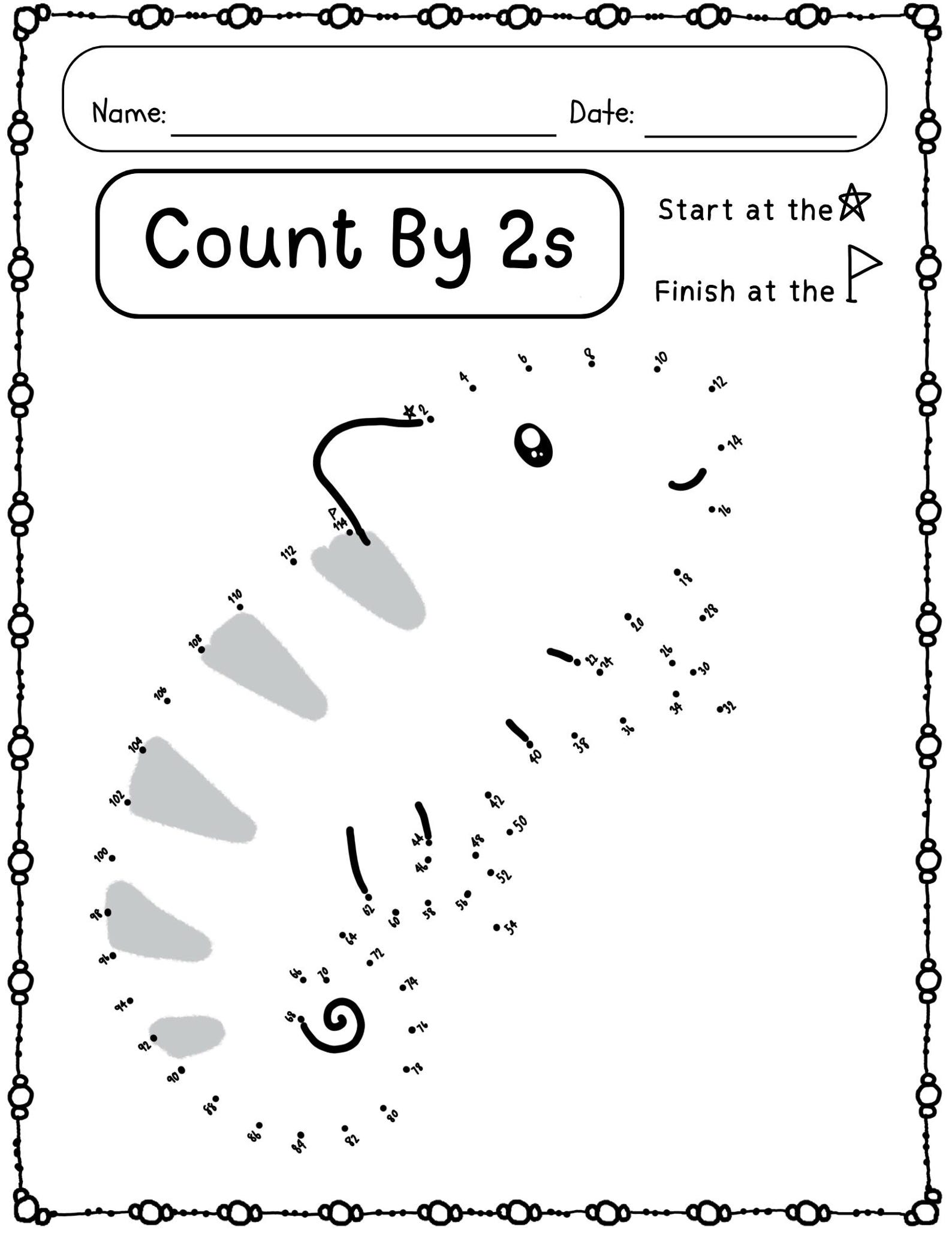 Dot to Dot, Animals Connect the Dots, Skip Counting by 2s, 5s, 10s ...