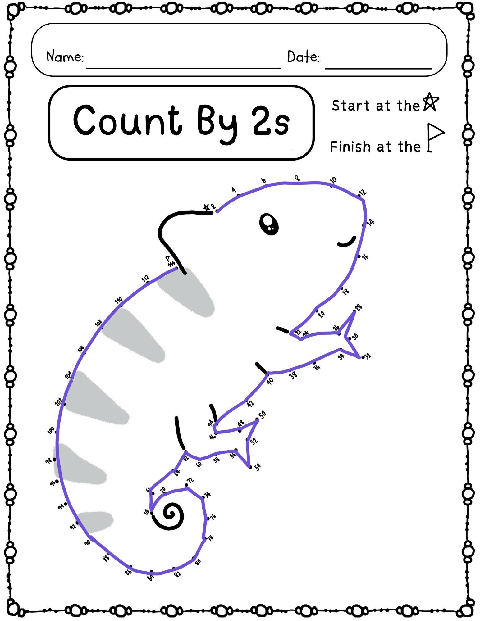 Dot to Dot, Animals Connect the Dots, Skip Counting by 2s, 5s, 10s ...