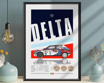 Lancia Delta S4 Poster Iconic Rally Car Wall Art Classic Motorsports ...