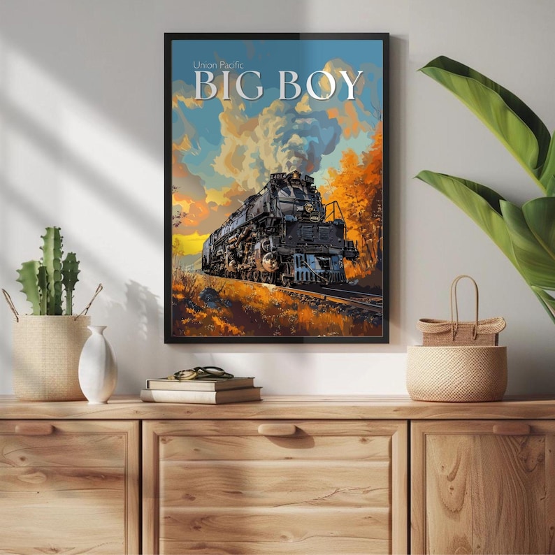 Big Boy Steam Locomotive Poster: Vintage Railway Wall Art - Etsy