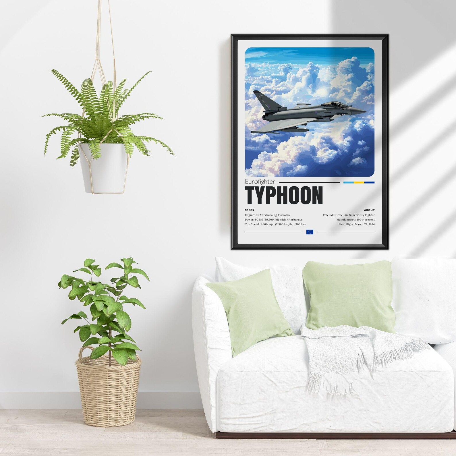 Eurofighter Typhoon Poster – Modern Fighter Jet Wall Art – Military ...
