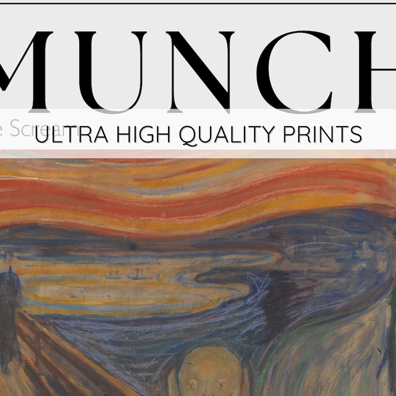 The Scream - Edvard Munch Art Print, Famous Painting, Expressionist ...