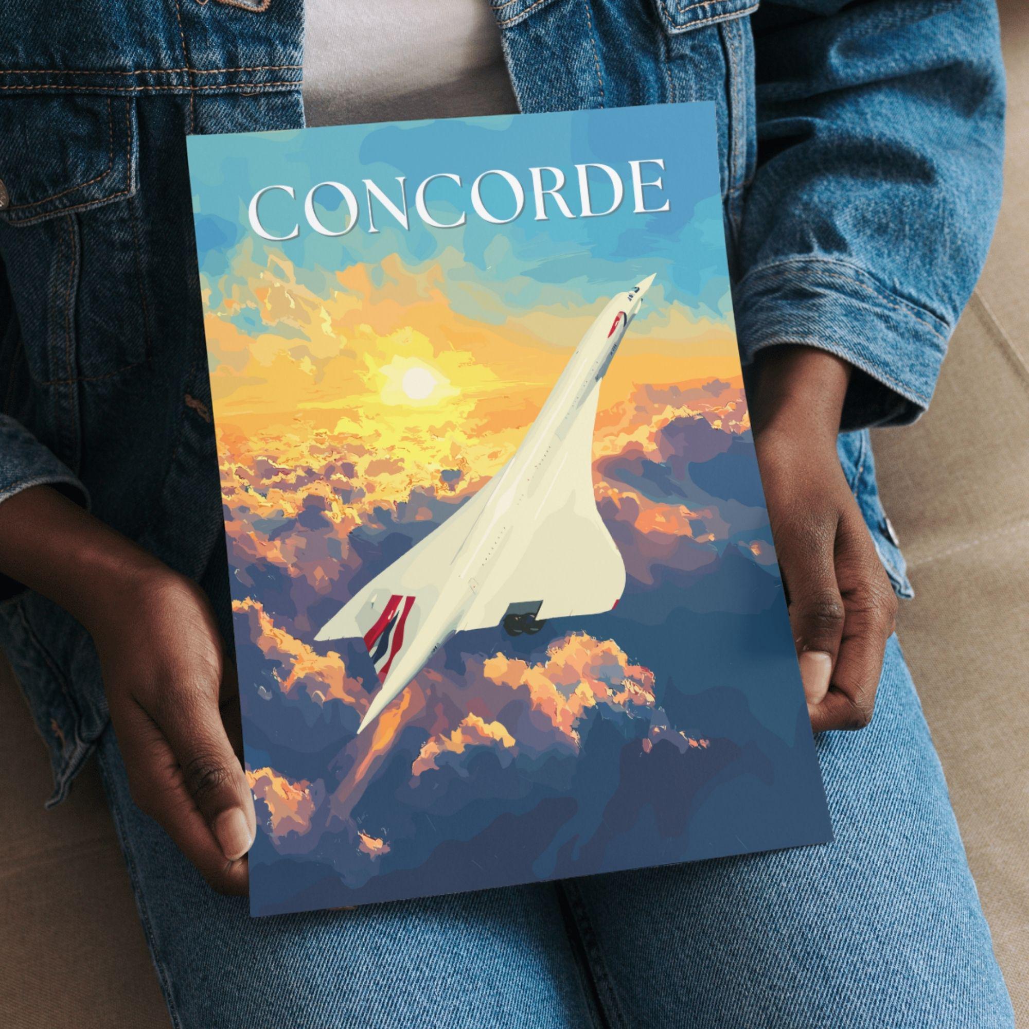 Concorde Poster – Supersonic Jet Aviation Wall Art – British-french ...