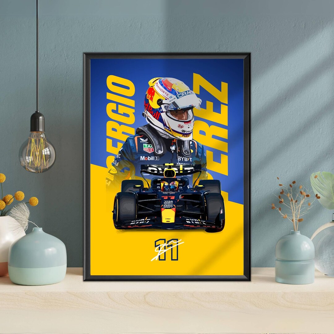 Sergio Perez, Formula 1, Redbull F1, Red Bull Formula 1, F1 Merch ...