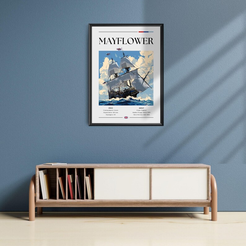 Mayflower Poster, Print, Wall Art, Maritime Art, Famous Ships - Etsy
