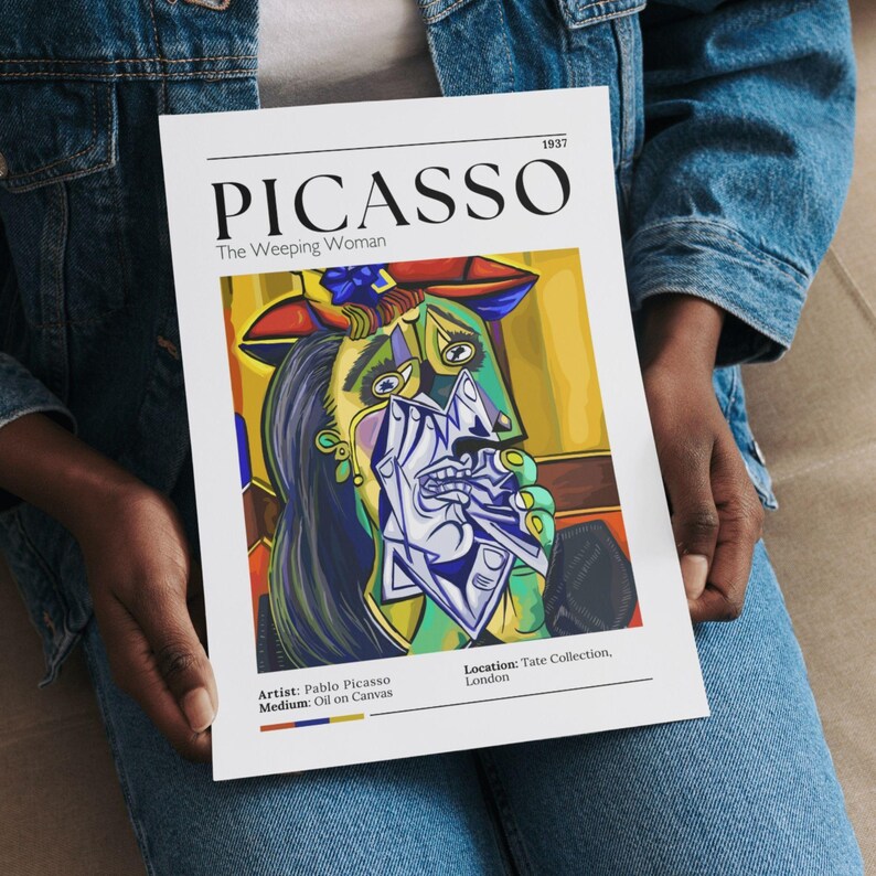 The Weeping Woman - Pablo Picasso Art Print, Famous Painting, Cubist ...