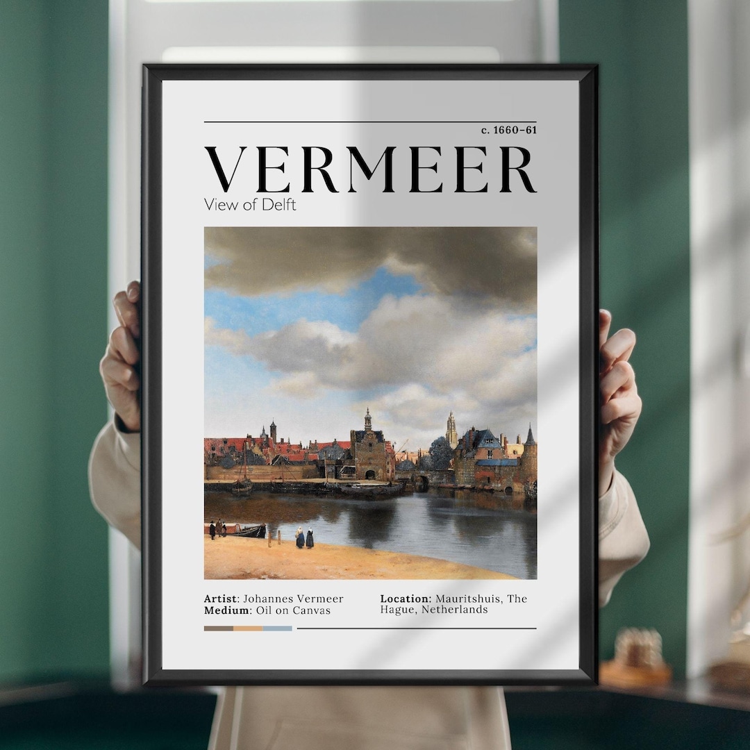 Vermeer's View of Delft Art Print: Dutch Golden Age, Cityscape Canvas ...
