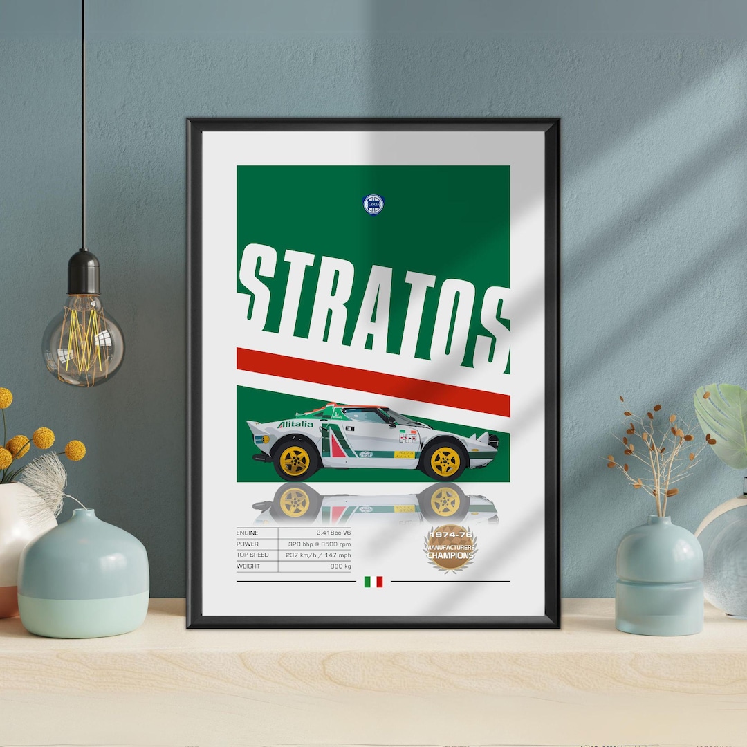 Stratos, Lancia, Rally, WRC, Poster, Print, Wall Art - Etsy