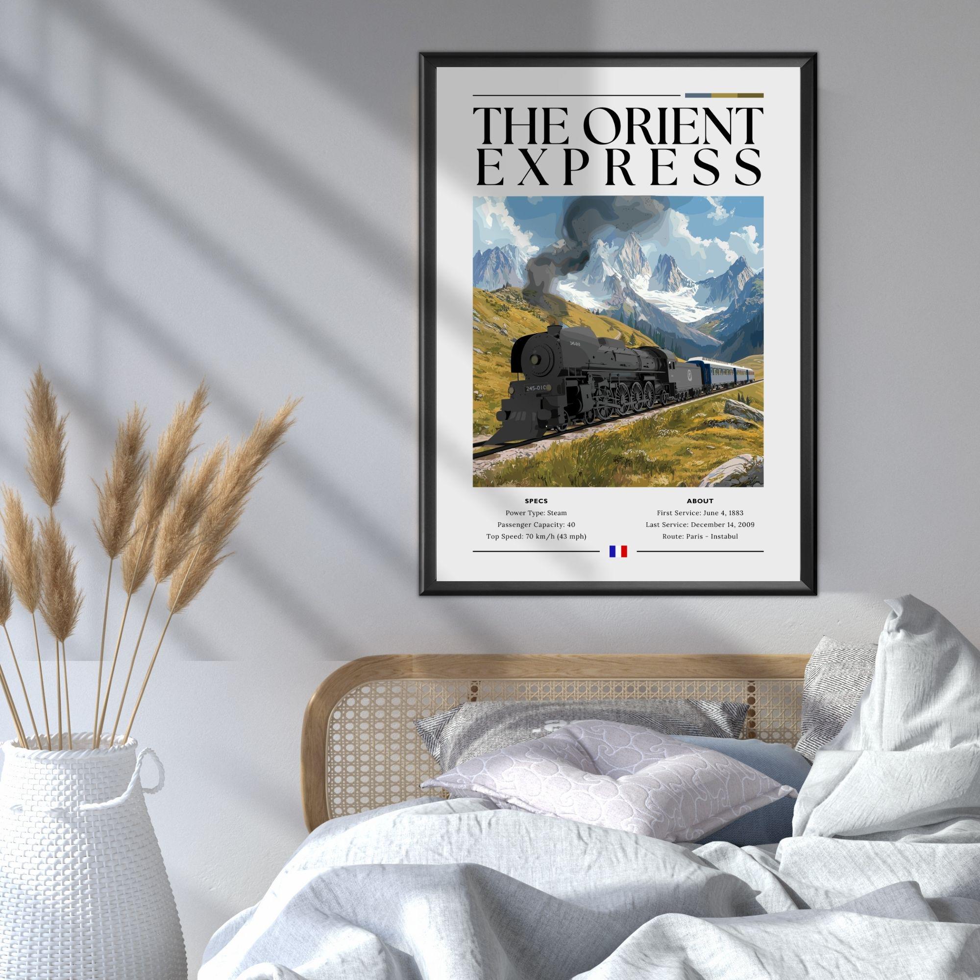 Orient Express Poster, Print, Wall Art, Steam Train, Locomotive ...