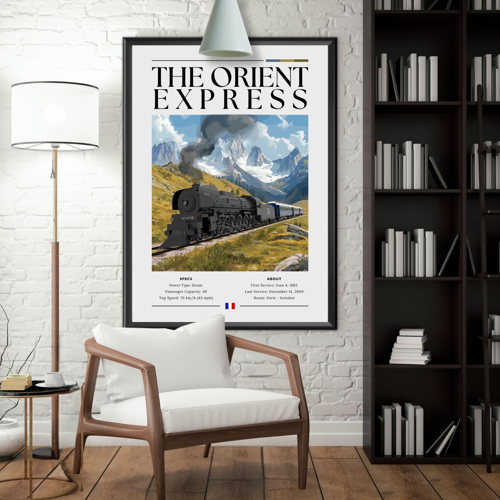 Orient Express Poster, Print, Wall Art, Steam Train, Locomotive ...
