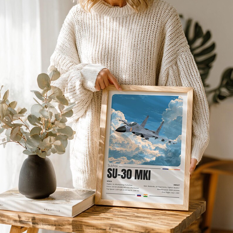 Sukhoi SU-30 MKI Fighter Jet Poster – Indian Air Force Military ...