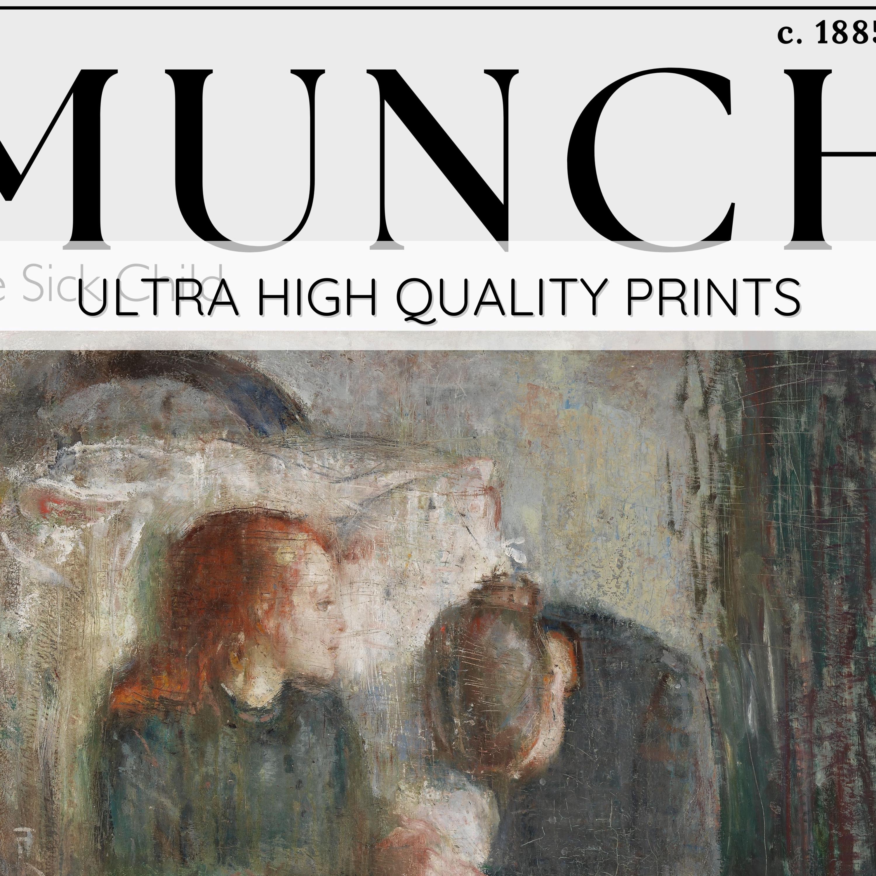 The Sick Child - Edvard Munch Art Print, Famous Painting, Expressionist ...