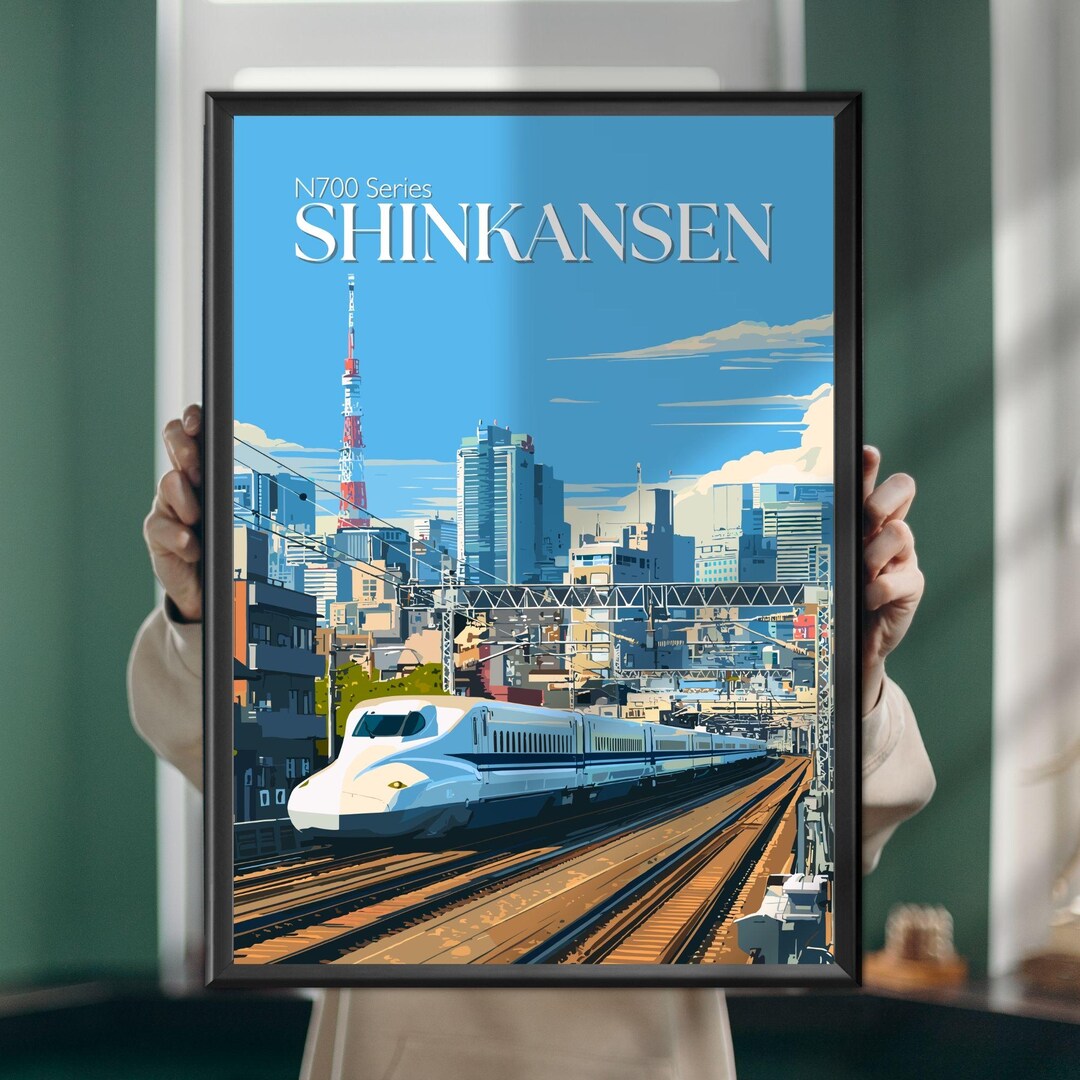 Shinkansen N700 Series • Japanese Bullet Train Wall Art - Etsy