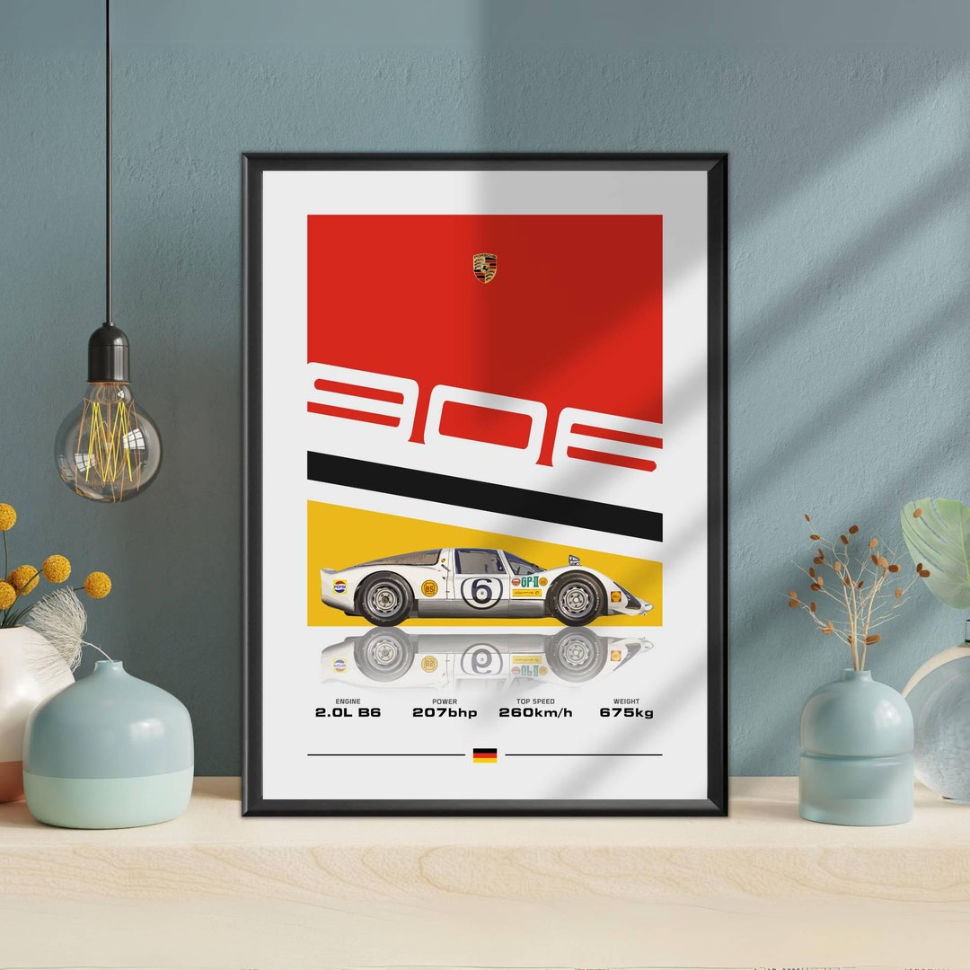 Porsche, 906, 24h of Le Mans, WEC, Poster, Print, Wall Art, Endurace ...