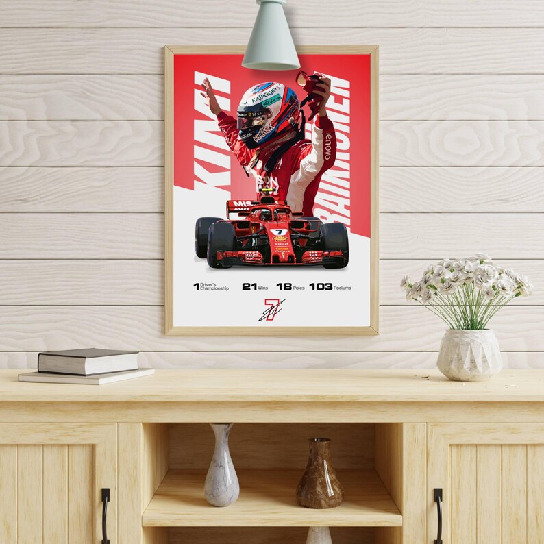 Kimi Raikkonen, Ferrari F1, Scuderia Ferrari, Formula 1, F1 Merch ...