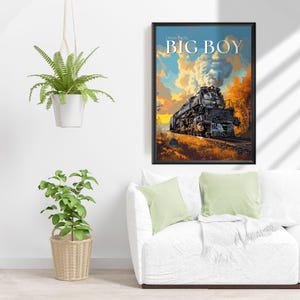 Big Boy Steam Locomotive Poster: Vintage Railway Wall Art - Etsy