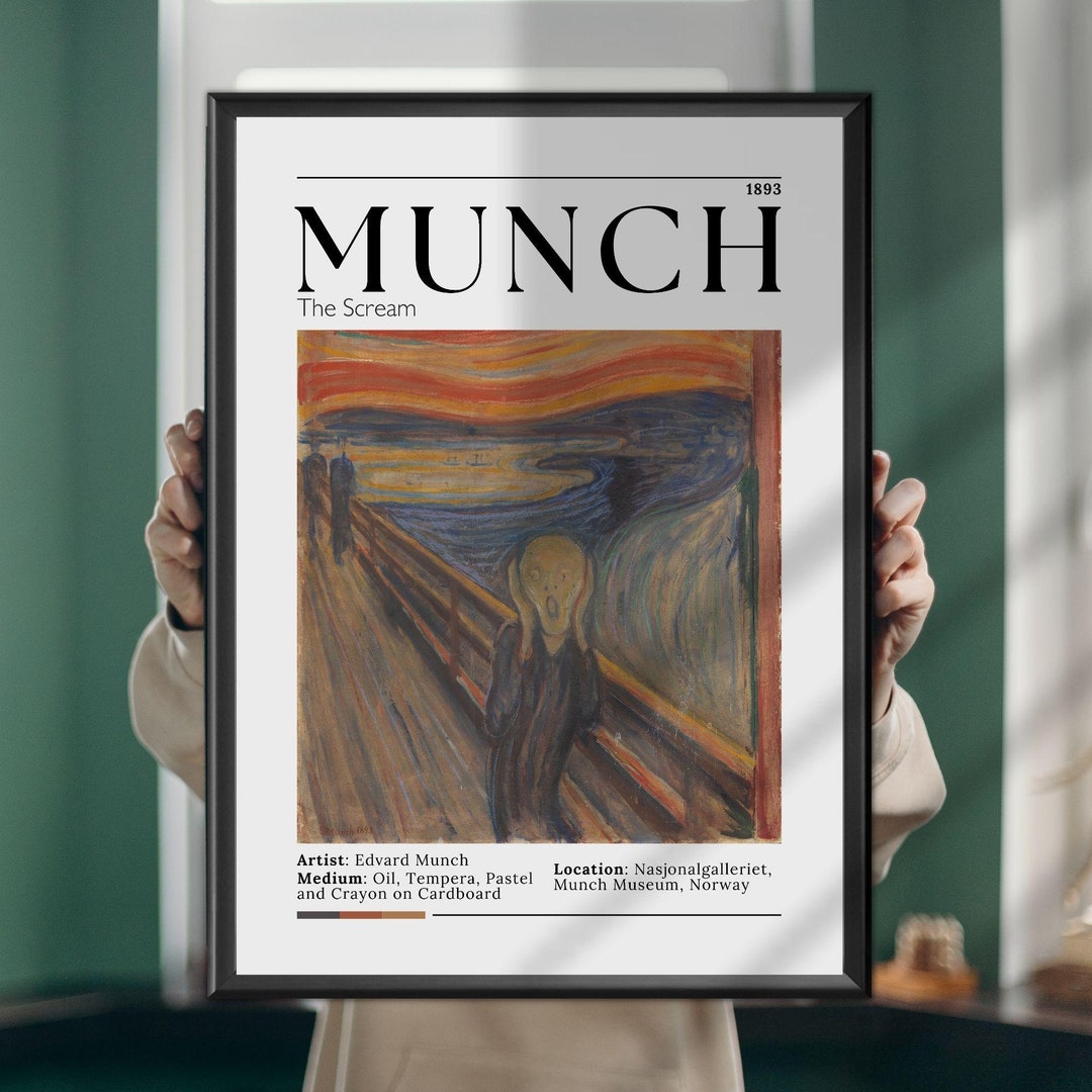 The Scream - Edvard Munch Art Print, Famous Painting, Expressionist ...
