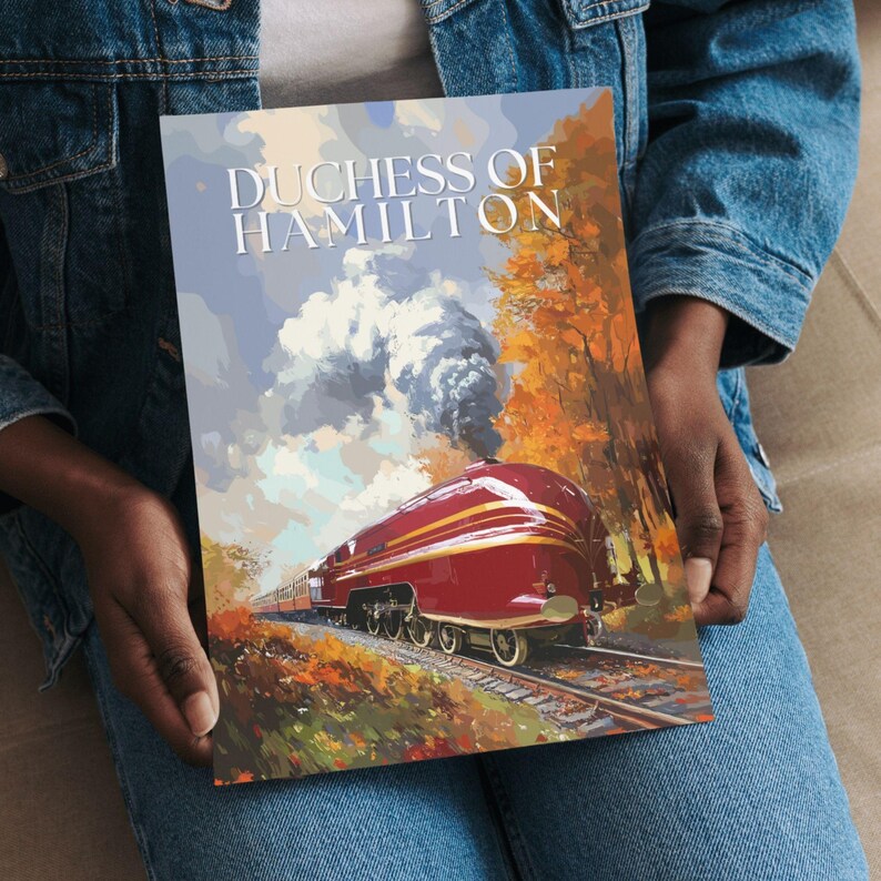 Duchess of Hamilton Paint Poster, Print, Wall Art, Steam Train ...