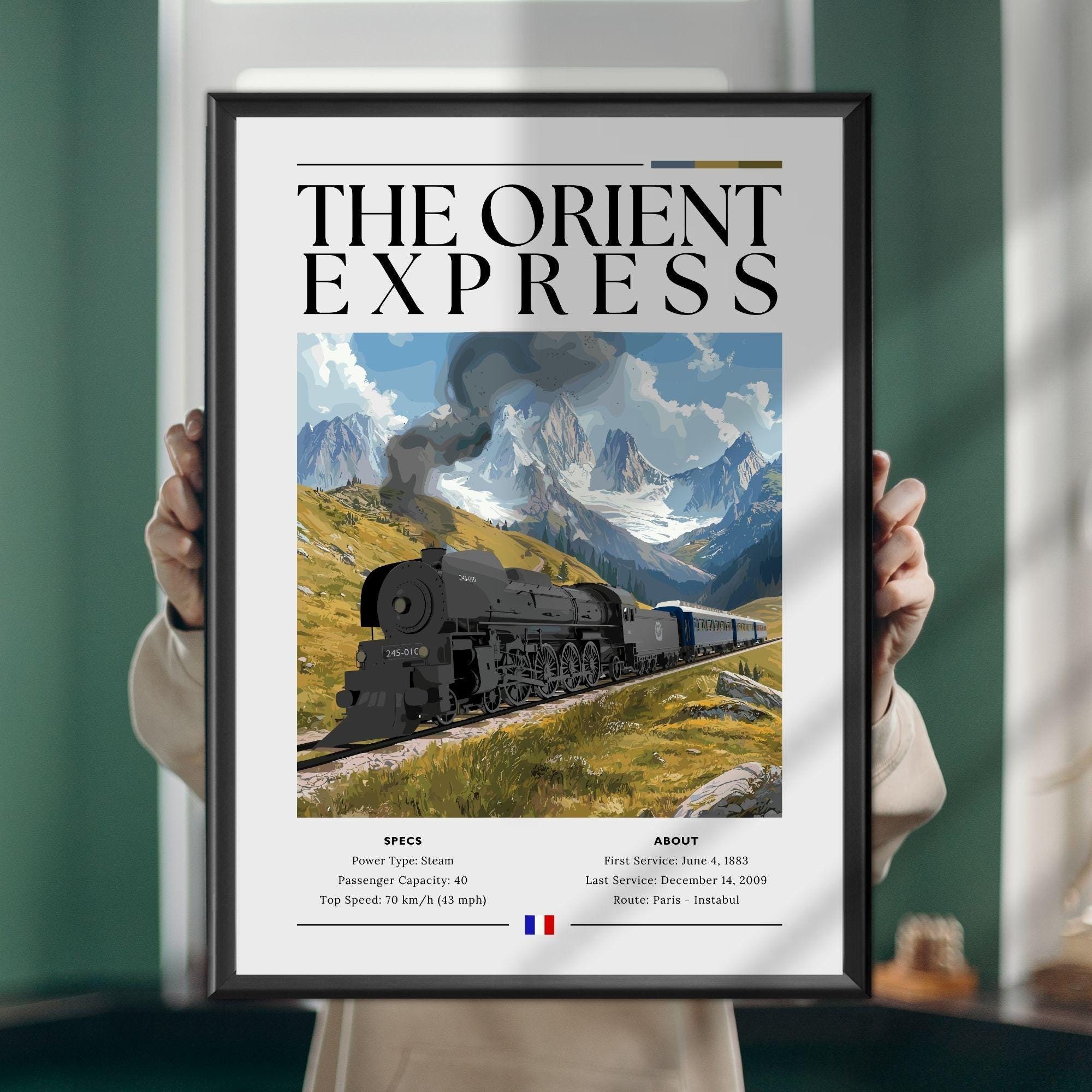 Orient Express Poster, Print, Wall Art, Steam Train, Locomotive ...