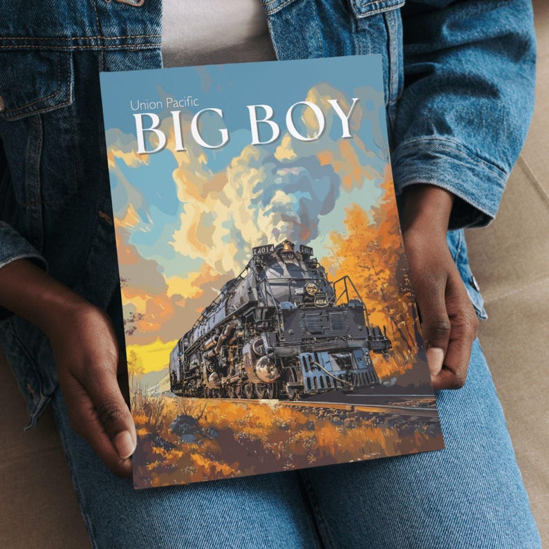 Big Boy Steam Locomotive Poster: Vintage Railway Wall Art - Etsy