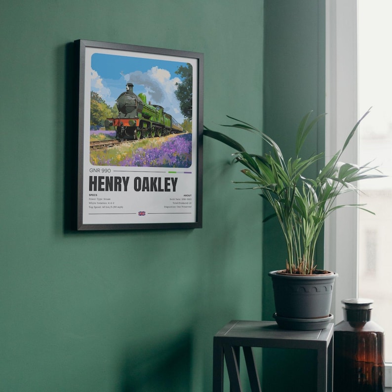 GNR 990 Henry Oakley • Historic Steam Locomotive Art - Etsy UK