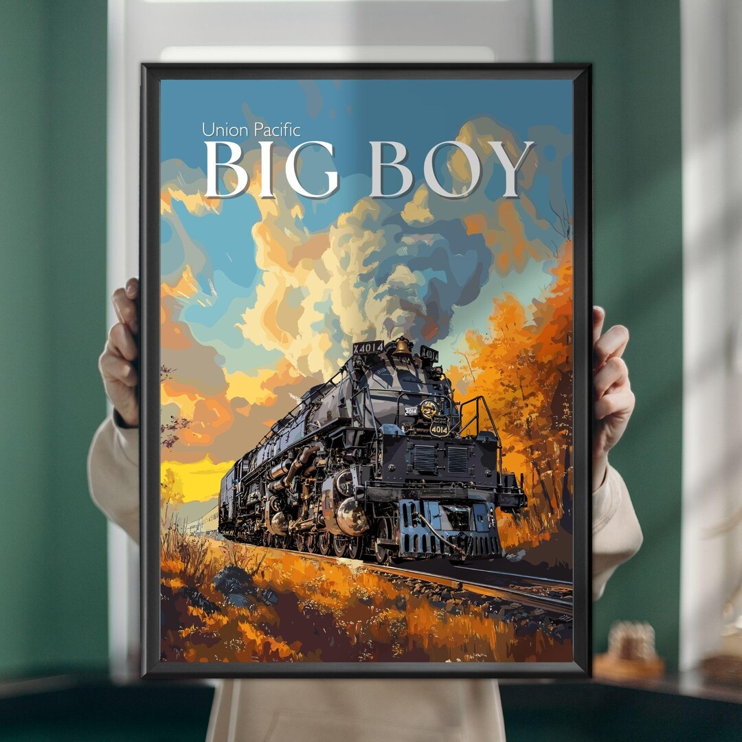 Big Boy Steam Locomotive Poster: Vintage Railway Wall Art - Etsy