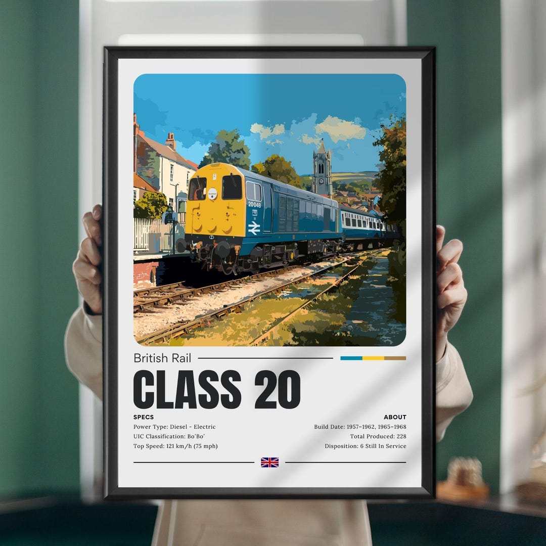 British Rail Class 20 • Diesel Locomotive Railway Art - Etsy