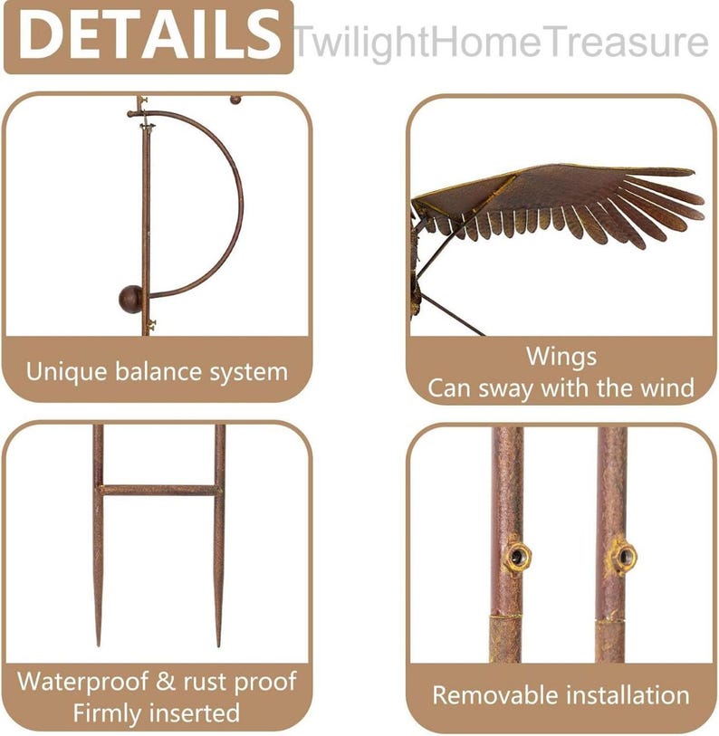 Metal Owl Garden Stakes Rocker Stakes Garden Markers Garden Decoration ...