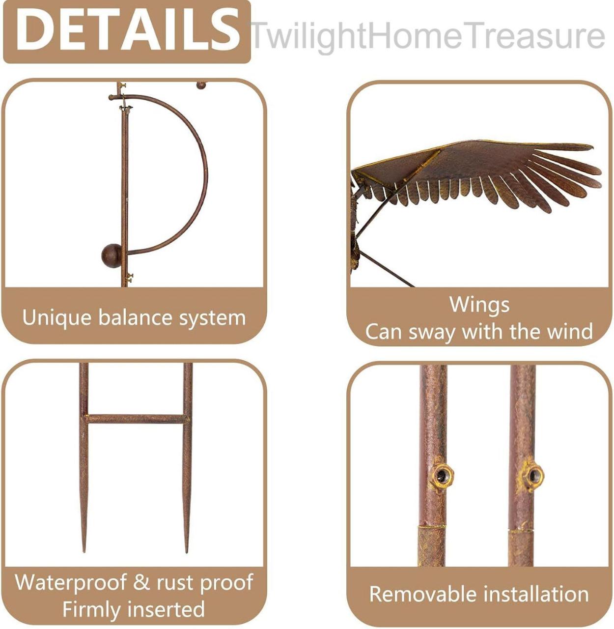 Metal Owl Garden Stakes Rocker Stakes Garden Markers Garden Decoration ...