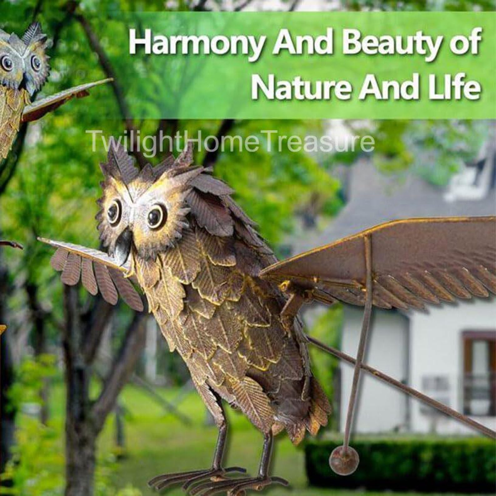 Metal Owl Garden Stakes Rocker Stakes Garden Markers Garden Decoration ...