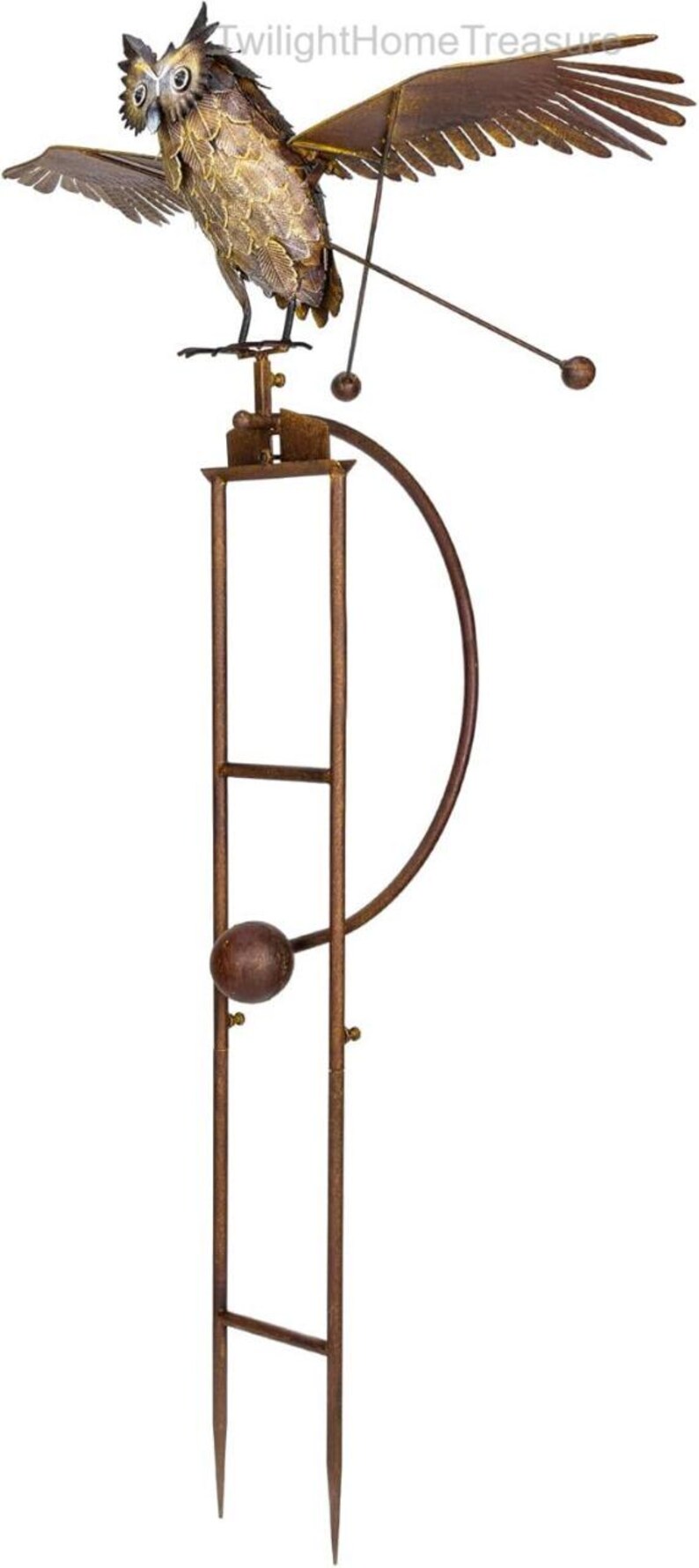 Metal Owl Garden Stakes Rocker Stakes Garden Markers Garden Decoration ...