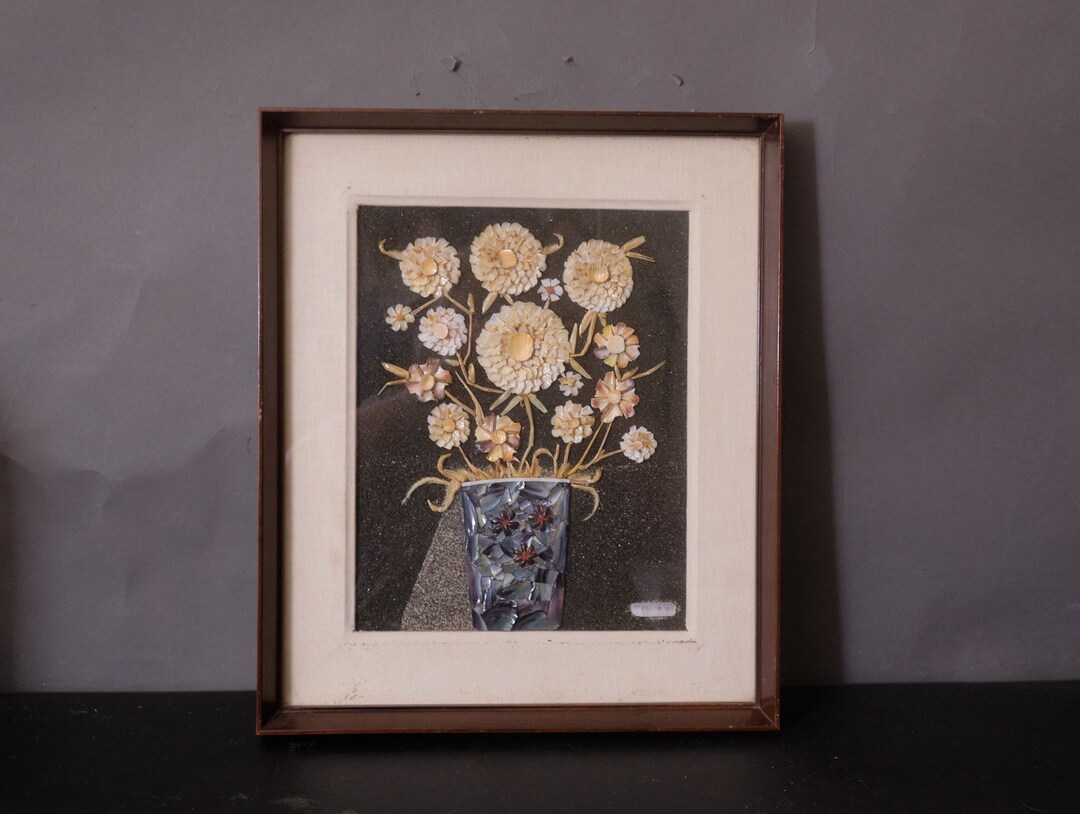 1969 Shell Art by Federico Nappo Italian Artist | Coastal Mosaic | Mid ...