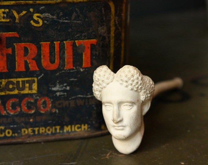 Antique Clay Tobacco Pipe Julius Caesar Figural Head Goedewage Gouda ...