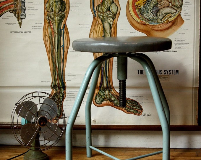 Vintage Industrial Stool Seng Chicago 1940s - Etsy
